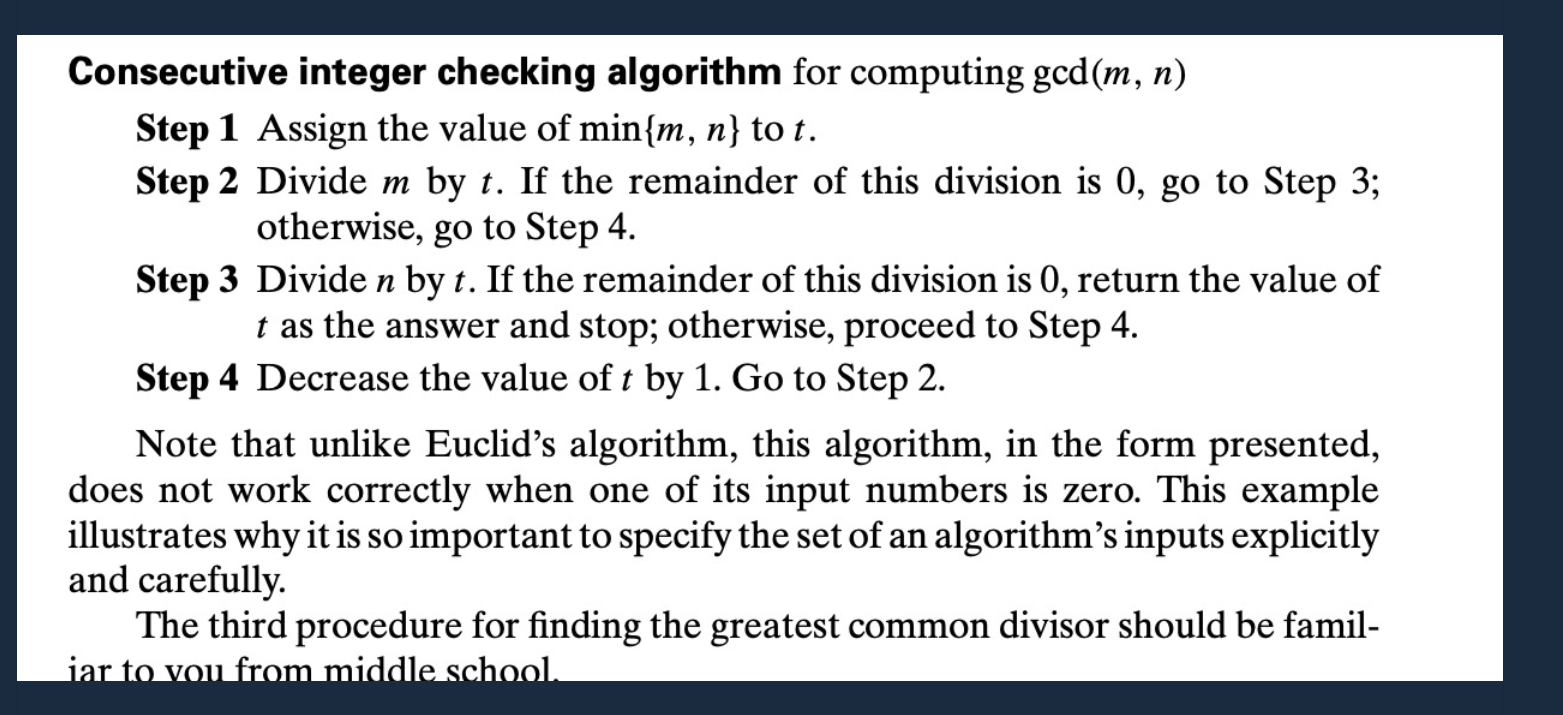 Solved Consecutive Integer Checking Algorithm For Computing Gcd M N