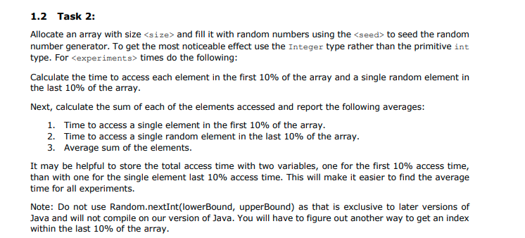 Solved 12 Task 2 Allocate An Array With Size And Fill It With Random Tutorbin 0919