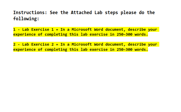Solved Instructions See The Attached Lab Steps Please Do The Following 1 Tutorbin 5728
