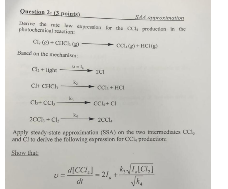 Solved: Question 1: (1.5 points) Any Approximation-Mechanism Derive the rate l - TutorBin