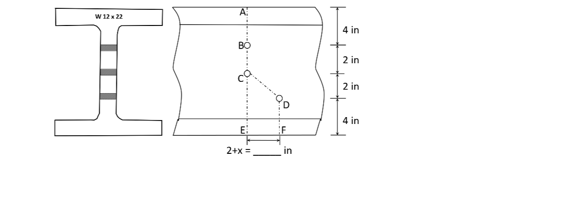 Solved: 5. (20 points) Determine the net area of the W12x22 shown in ...