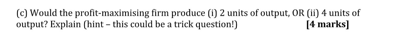 Solved: Consider the following data: (a) For each level of output, calcula - TutorBin