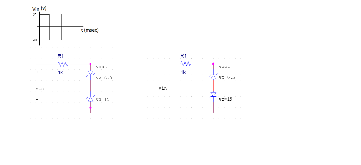 Solved For Each Circuit Below Sketch The Output Voltage Waveform The 9658