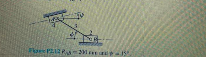 Solved: The double-slider linkage is driven by moving sliding block 2 ...
