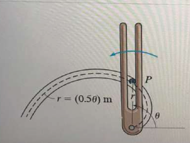 Solved: Using a forked rod, a 0.7-kg smooth peg P is forced to move ...