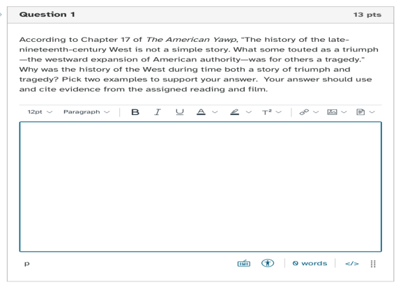 Solved: Question 1 According to Chapter 17 of The American Yawp, "The ...